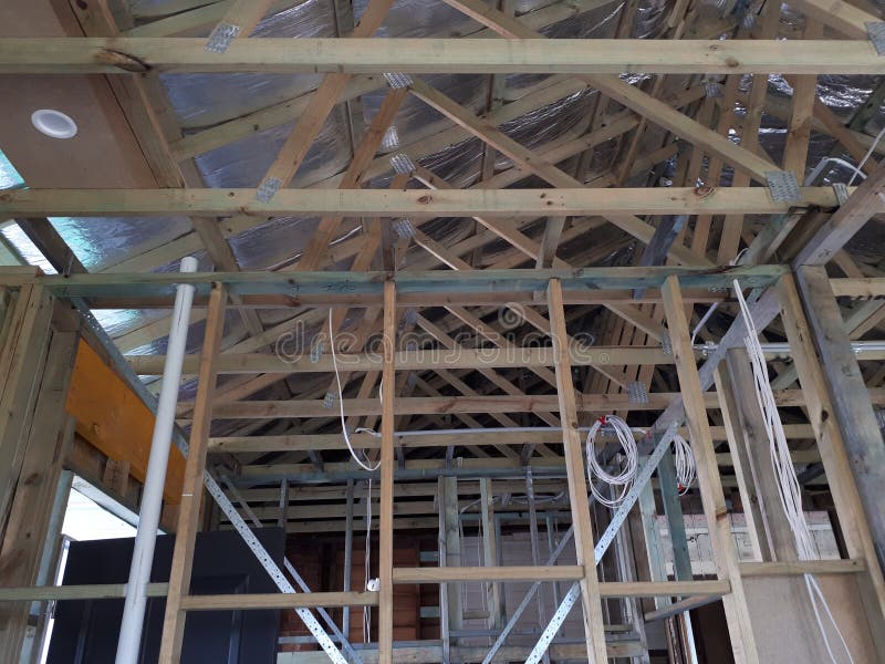 Australian Residential Timber Framed Dwelling Stock Photo - Image of ...