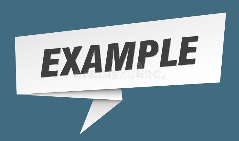 Example Banner. Example Speech Bubble, Label, Sticker, Sign Template ...