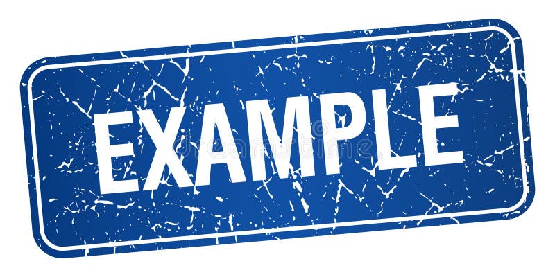 Example Blue Square Grunge Stamp Stock Vector - Illustration of rubber ...