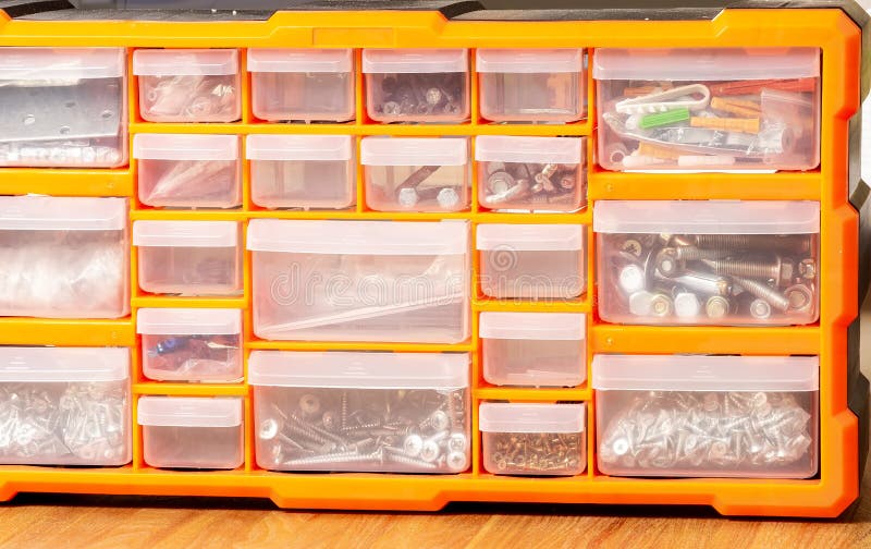 An Example of Convenient Storage of a House Building Fasteners Stock ...