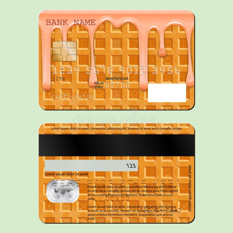 Example Design Credit Card. Sweet Waffle. the Front and Back Side ...