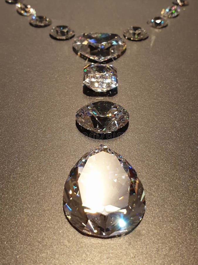 Pendant Shaped Diamonds Under Light Stock Photo - Image of diamonds ...