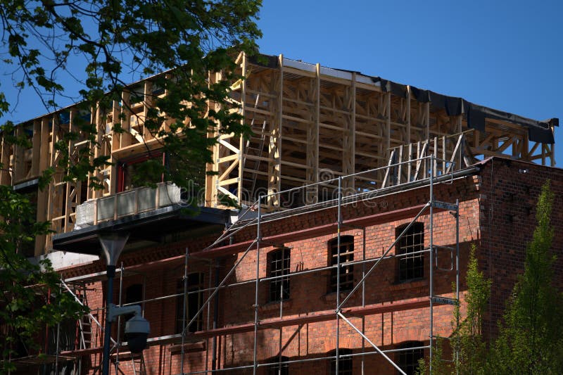 Expansion of the Loft - the Old Factory Stock Image - Image of ...