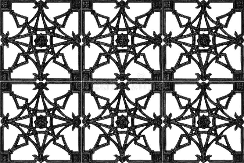 Seamless, Texture of Wrought Iron Latticework Pattern, 3D Illustration ...