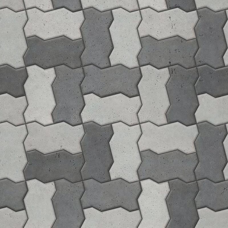 Dichromatic Interlocking Blocks Paving, Seamless Texture. Stock Image ... Dichromatic Interlocking Blocks Paving, Seamless Texture. Stock Image ...