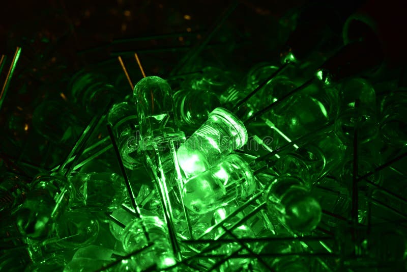 An Example of a Green Low Power LED in a Transparent Case. Stock Image ...