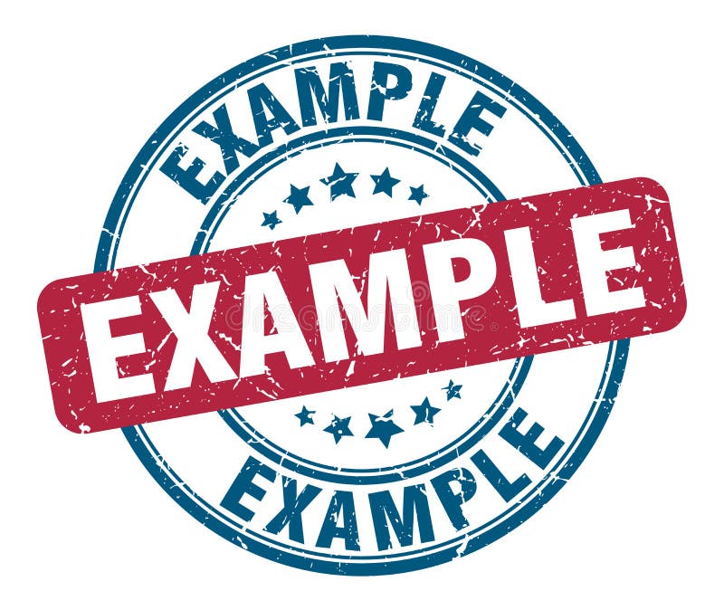 Example Stamp. Example Square Grungy Isolated Sign. Stock Vector ...