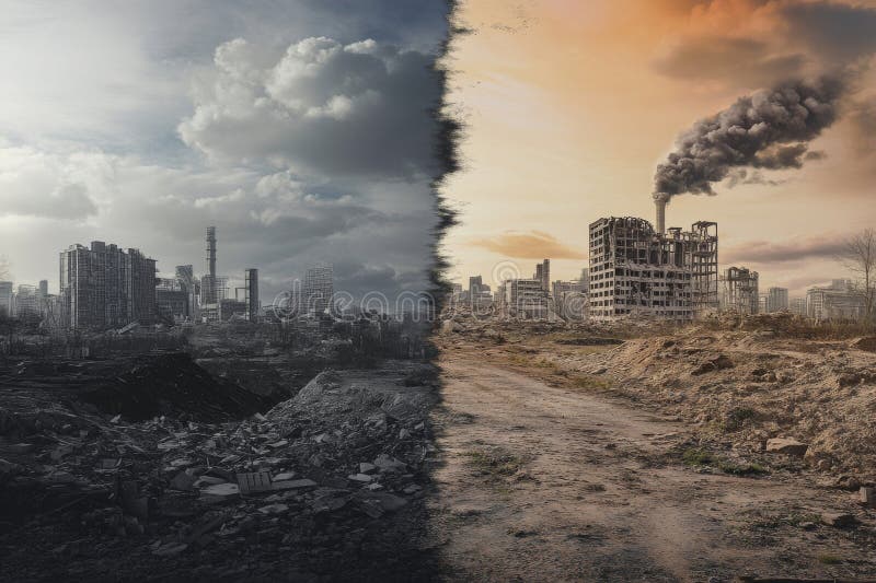 An Example of the Impact of Climate Change on a City. Both before and ...