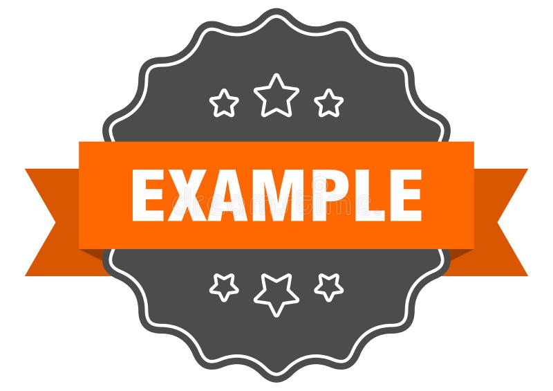 Example label stock vector. Illustration of badge, label - 160024285