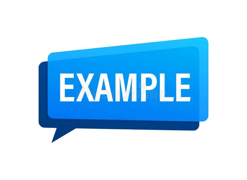 Example Label, Sign, Speech Bubble. Vector Stock Illustration. Stock ...