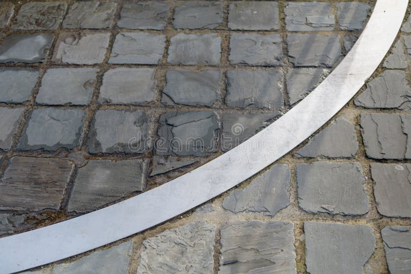 An Example of a Metal Arc Insert in a Stone Pavement Stock Photo ...