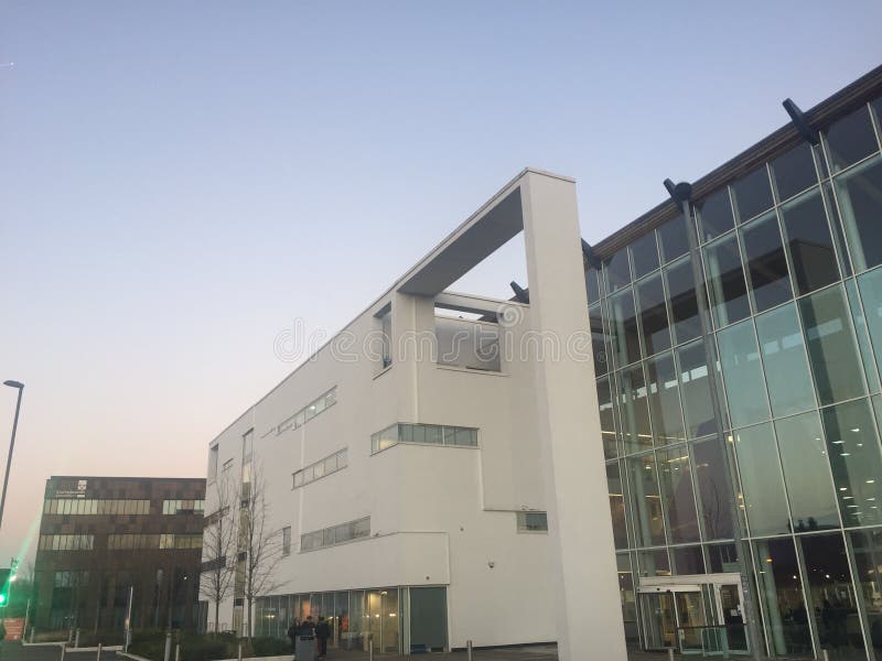 Modern Educational/office Building on Campus Stock Image - Image of ...