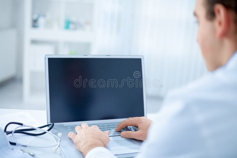 Example of Modern Medicine with Technology Stock Photo - Image of desk ...