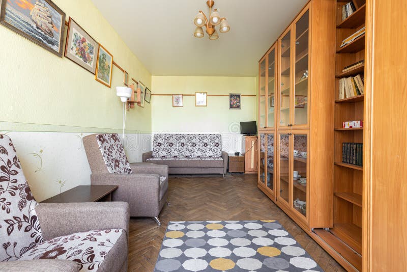 Example of Old Soviet Russian Poor Interior in Khruschev House Stock ...