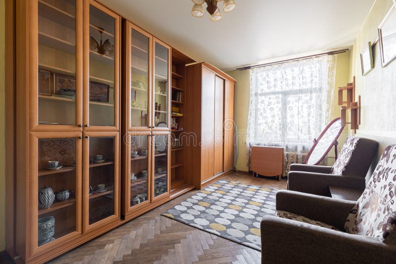 Example of Old Soviet Russian Poor Interior in Khruschev House Stock ...