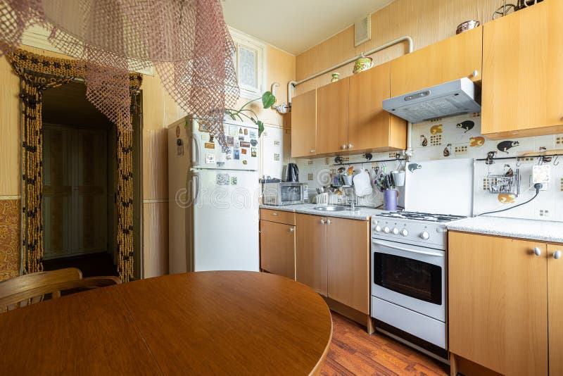 Example of Old Soviet Russian Poor Interior in Khruschev House Stock ...