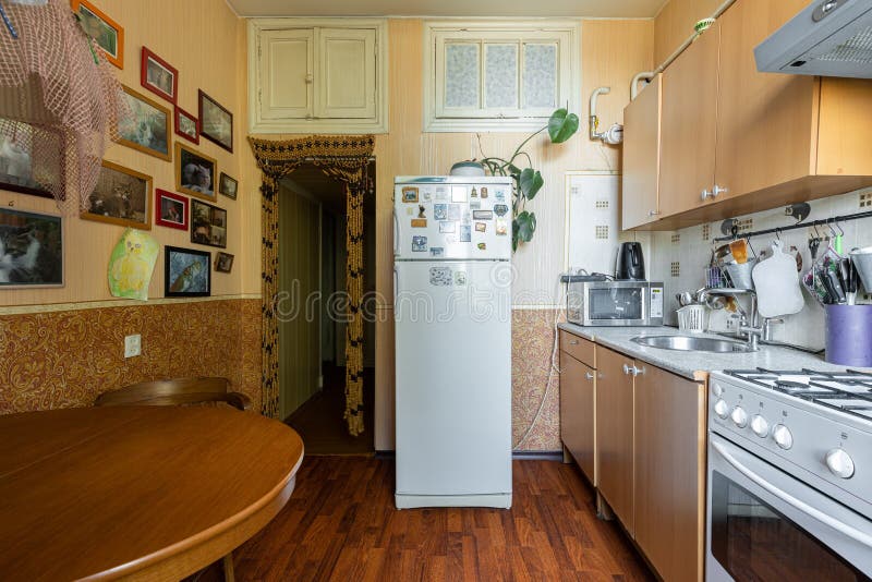 Example of Old Soviet Russian Poor Interior in Khruschev House Stock ...