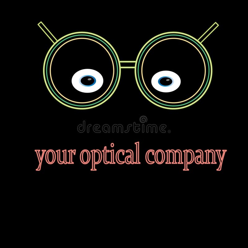 Example of an Optical Company Logo Stock Vector - Illustration of neon ...