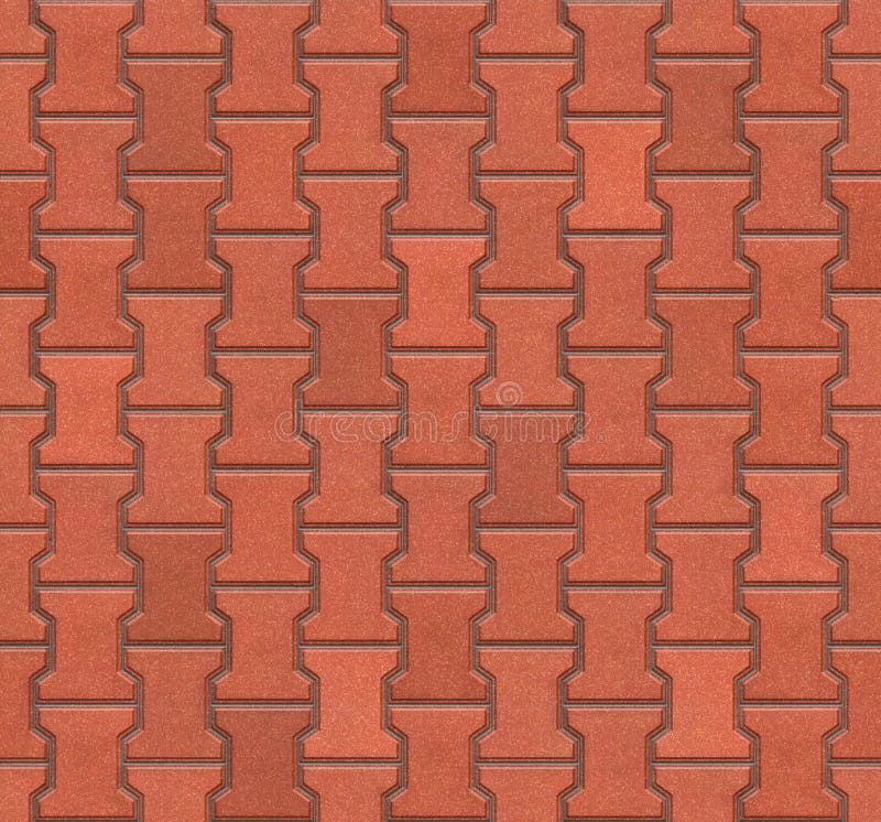 Bone Style Red Paving Slab, Seamless Texture Map Stock Image - Image of ...