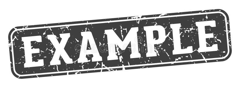 Example Rectangular Sign. Example Stamp Stock Vector - Illustration of ...