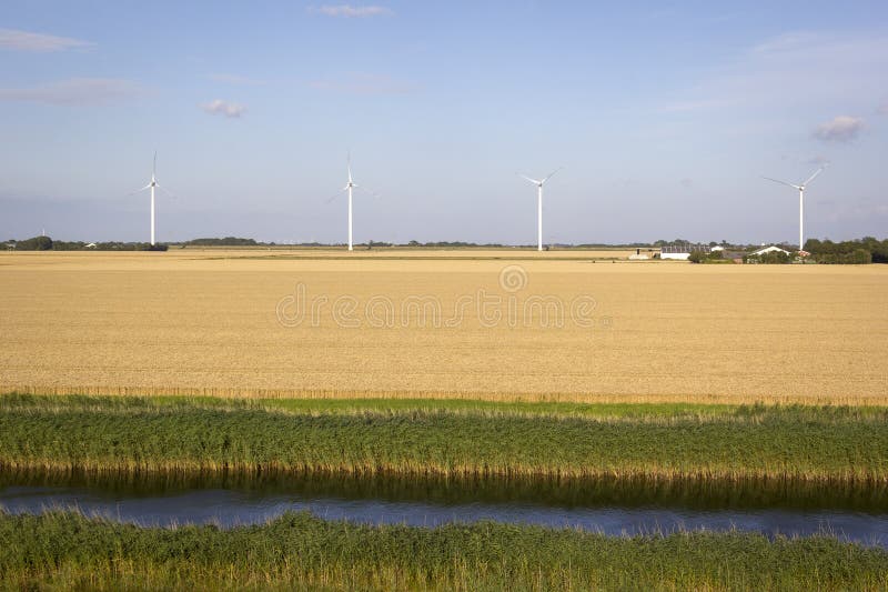 An Example of Renewable Energy Produced with Wind Turbines Stock Photo ...