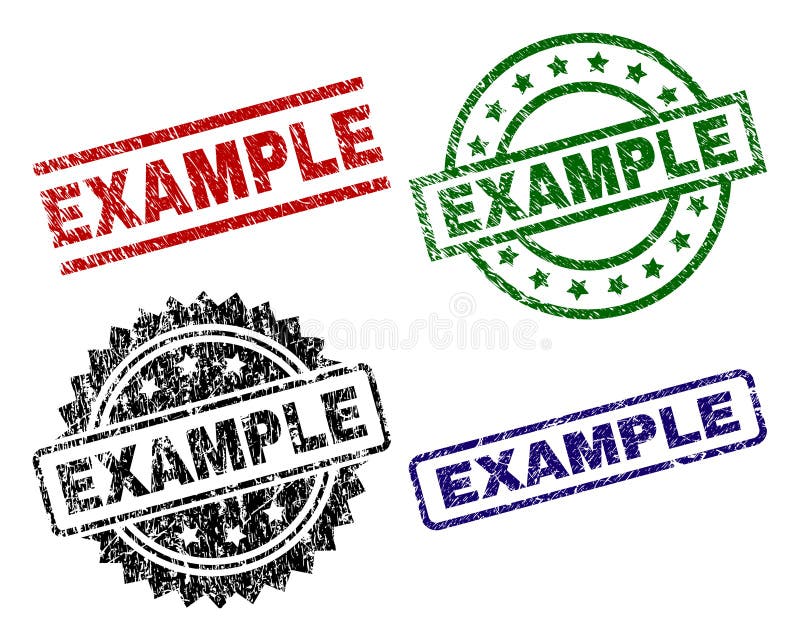 Grunge Textured EXAMPLE Seal Stamps Stock Vector - Illustration of ...