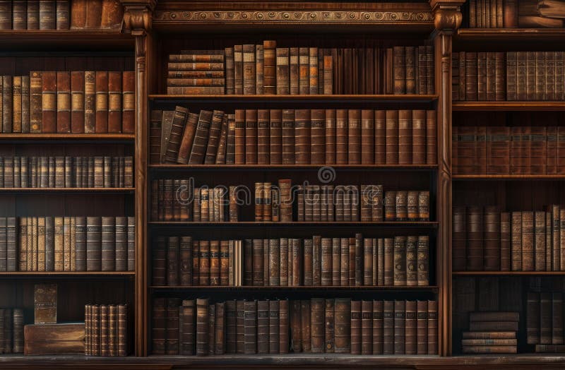 An Example of the Shelf Above and Below Bookcases in an Old Library ...