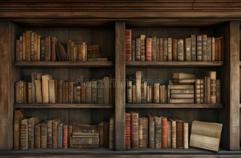 An Example of the Shelf Above and Below Bookcases in an Old Library ...