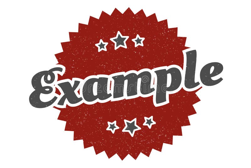 Example Sign. Example Vintage Retro Label Stock Vector - Illustration ...