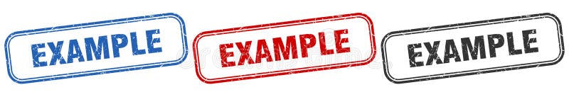 Example Square Isolated Sign Set. Example Stamp Stock Vector ...