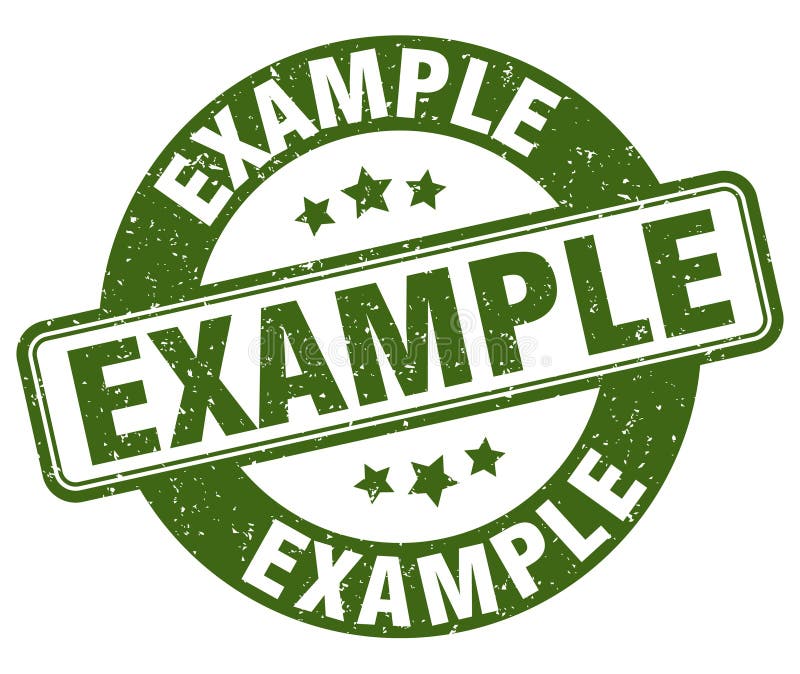Example Stamp. Example Label. Round Grunge Sign Stock Vector ...
