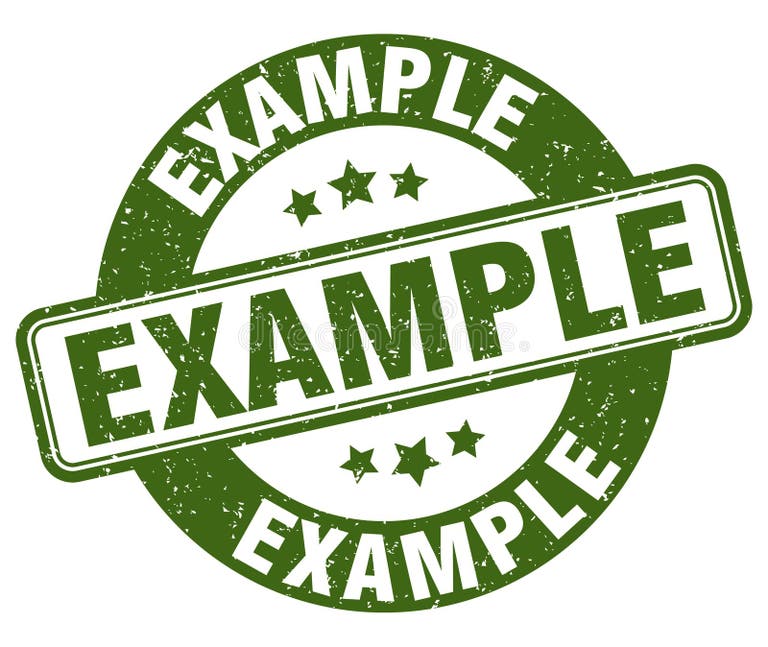 Example Stamp. Example Label. Round Grunge Sign Stock Vector ...