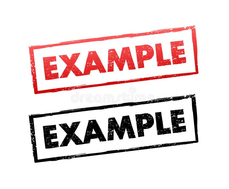 Example Stamp Sign Grunge Style. Vector Stock Illustration. Stock ...