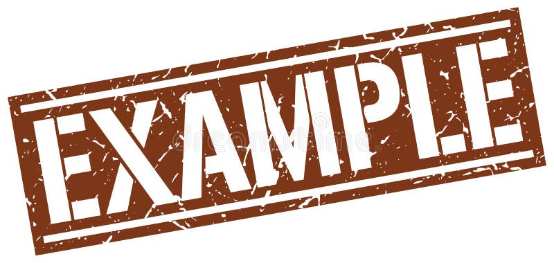 Example Brown Grunge Round Rubber Stamp Stock Vector - Illustration of ...