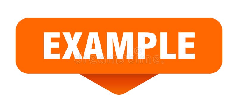 Example Sticker. Example Sign on Transparent Background Stock Vector ...