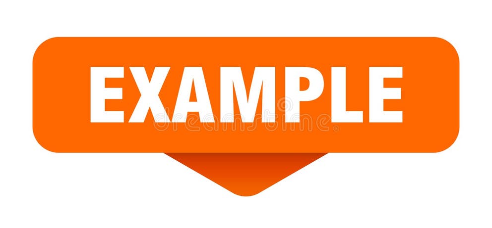 Example Sticker. Example Sign on Transparent Background Stock Vector ...