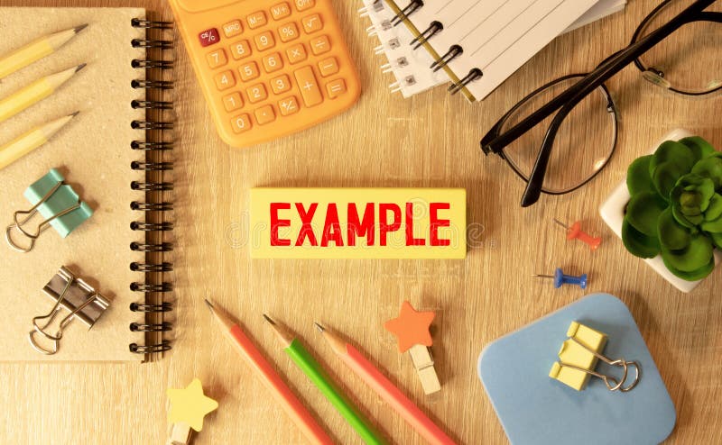 Example Symbol. the Concept Word Example on Wooden Blocks Stock Image ...