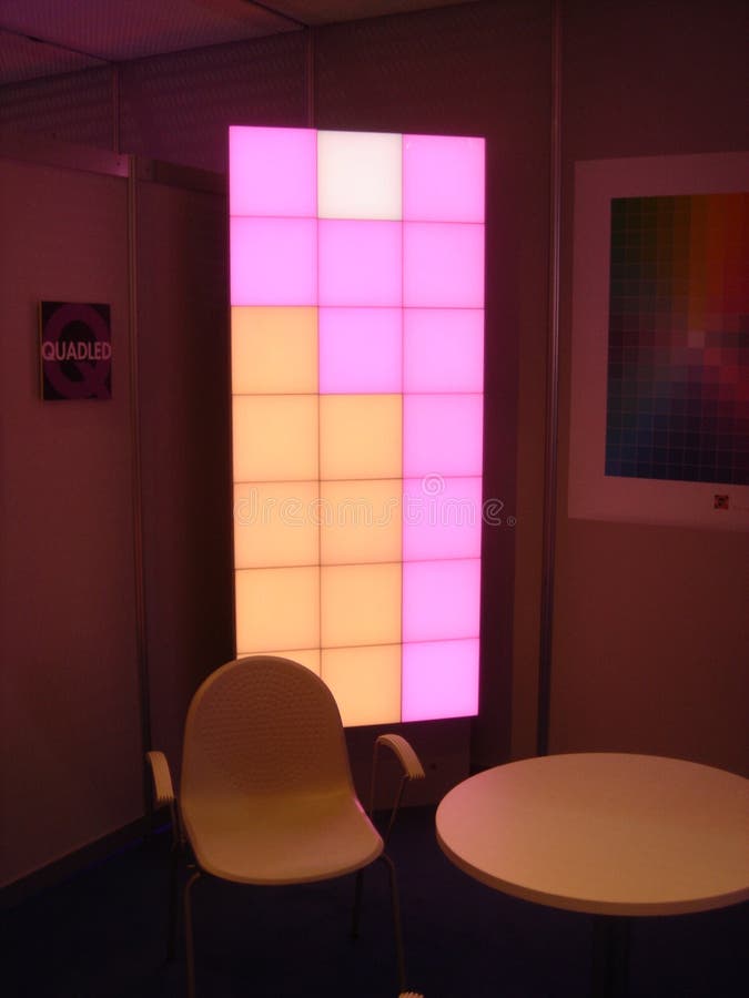 Luminous LED Tiles for Wall Decoration Stock Image - Image of volume ...