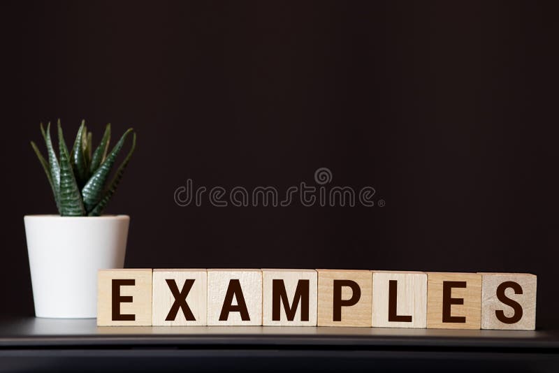 EXAMPLE Word Made with Building Blocks Isolated on White Stock ...