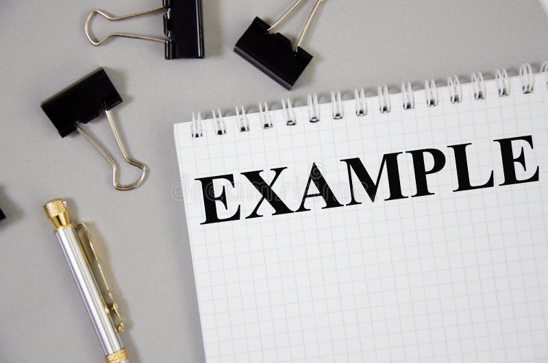 EXAMPLE Word Written on Wooden Blocks on Wooden Table. Concept for Your ...