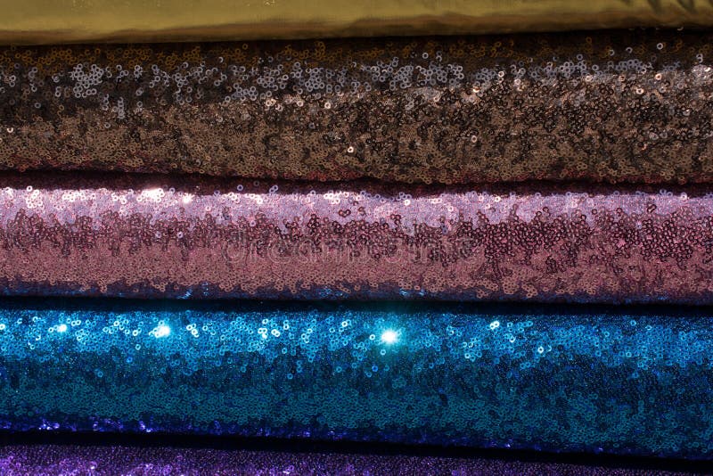 Examples of Bright Fabric of Various Color Stock Image - Image of light ...