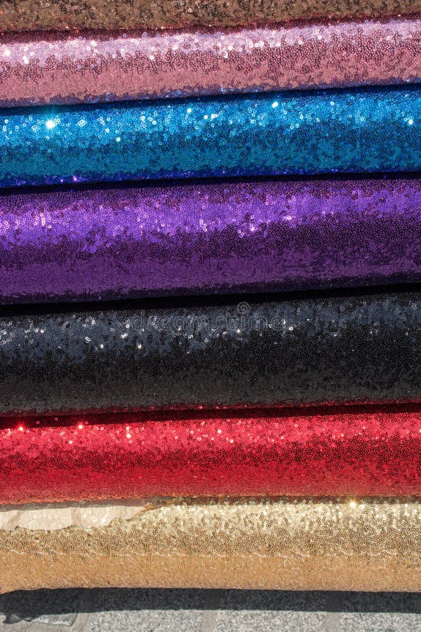 Examples of Bright Fabric of Various Color Stock Photo - Image of light ...