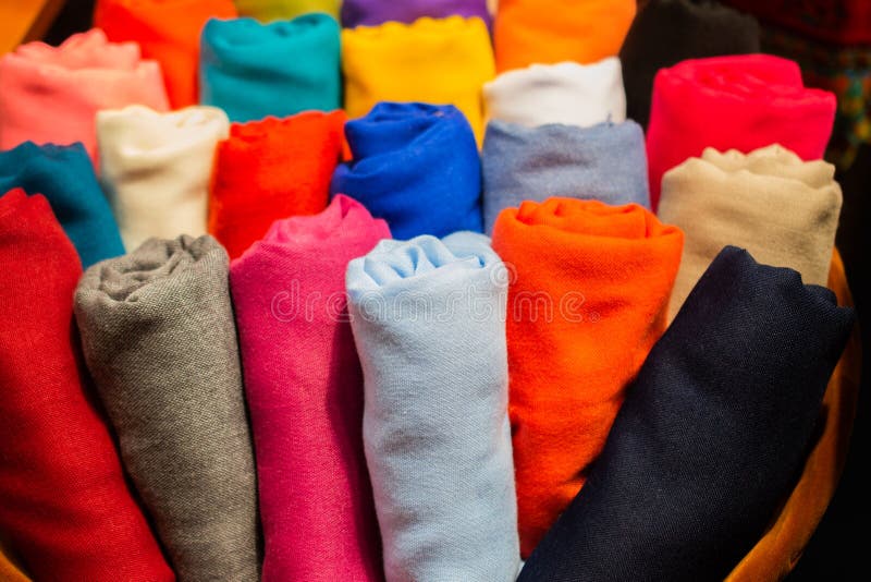 Examples of Fabric of Various Color and Type Stock Image - Image of ...