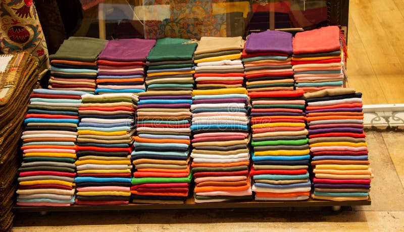 Examples of Fabric of Various Color and Type Stock Photo - Image of ...