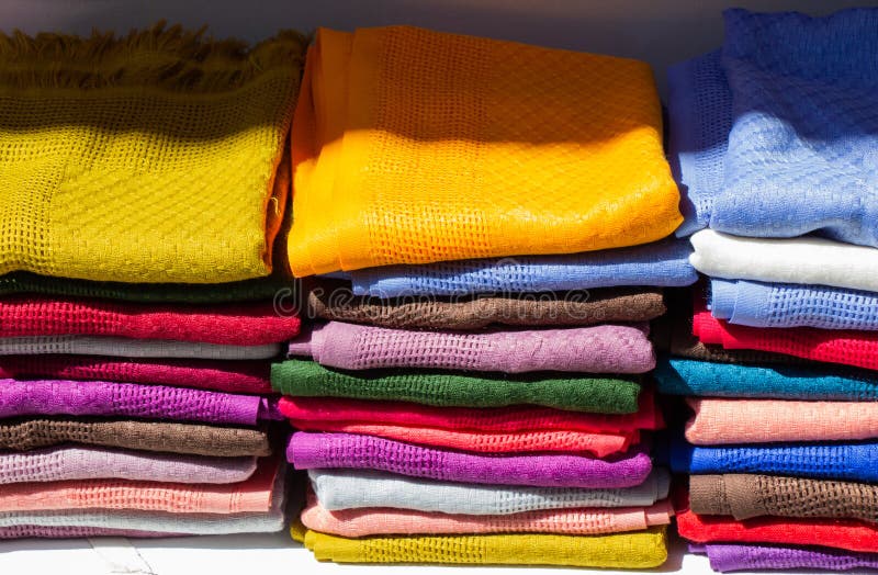 Examples of Fabric of Various Color and Type Stock Image - Image of ...