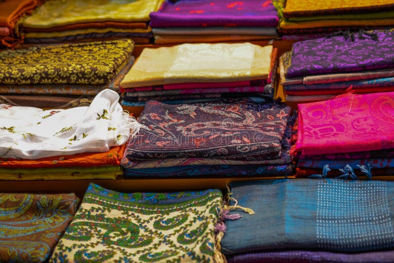 Examples of Fabric of Various Color and Type Stock Photo - Image of ...