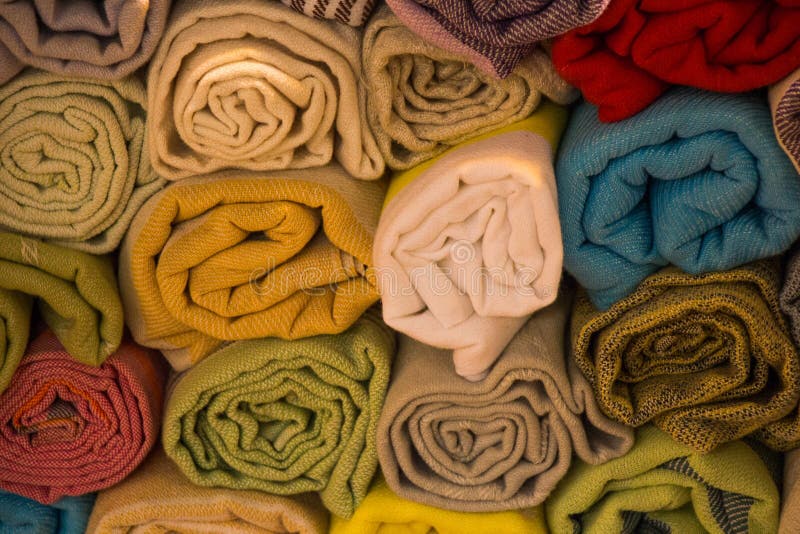 Examples of Fabric of Various Color and Type Stock Image - Image of ...