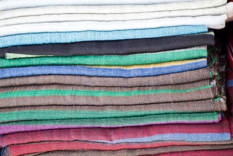 Examples of Fabric of Various Color and Type Stock Photo - Image of ...