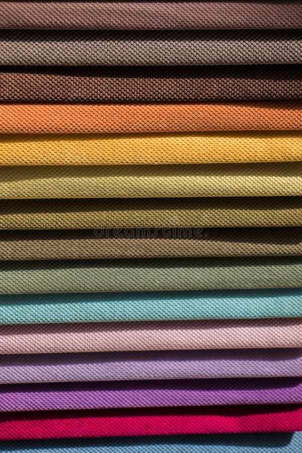 Examples of Fabric of Various Color and Type Stock Image - Image of ...