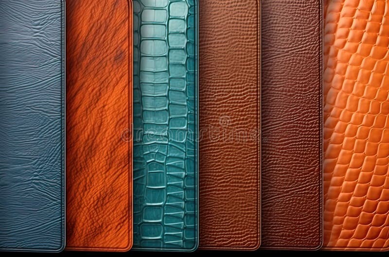 Examples of Leather Textures for Sewing Bags. Generative Artificial ...